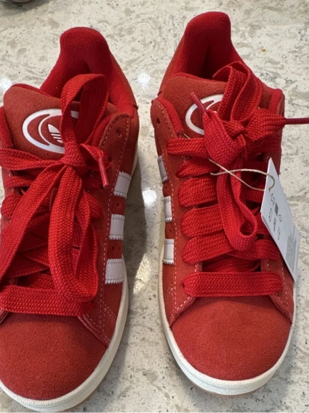 adidas | Shoes | Adidas Red Suede Lowtop Sneakers With White Insole ...